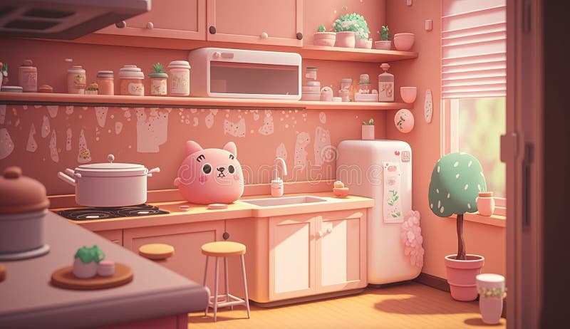 Creative Room Anime on Background. Stock Illustration - Illustration of ...