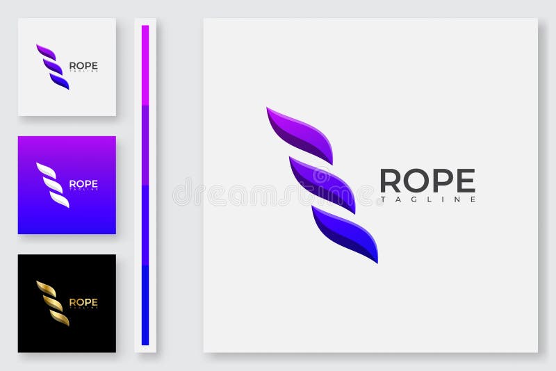 Creative Rope Logo and Icon Design Stock Vector - Illustration of font ...