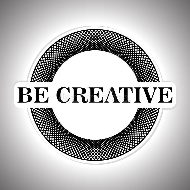 Creative round Emblem stock vector. Illustration of expression - 34137579