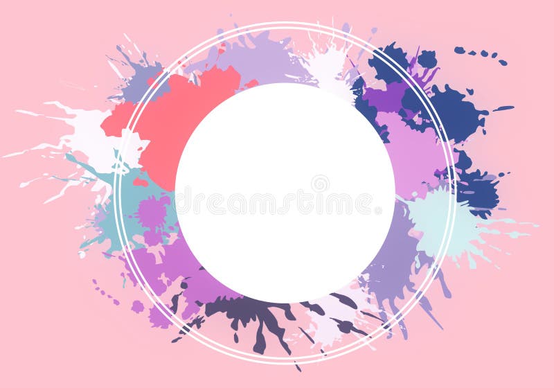 Round poster with leaves stock photo. Image of card - 113932174