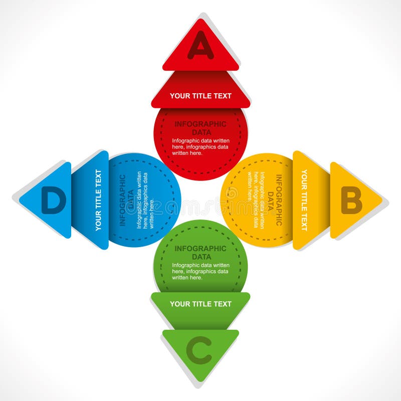 Creative Round Shape Info-graphics Design Stock Vector - Illustration ...