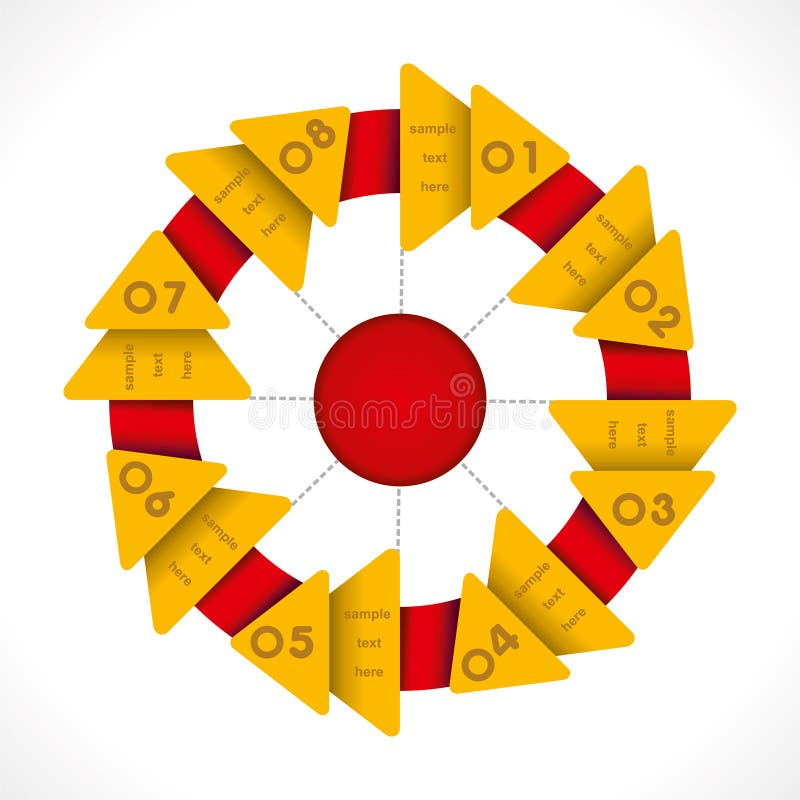 Creative Round Shape Info-graphics Design Stock Vector - Illustration ...