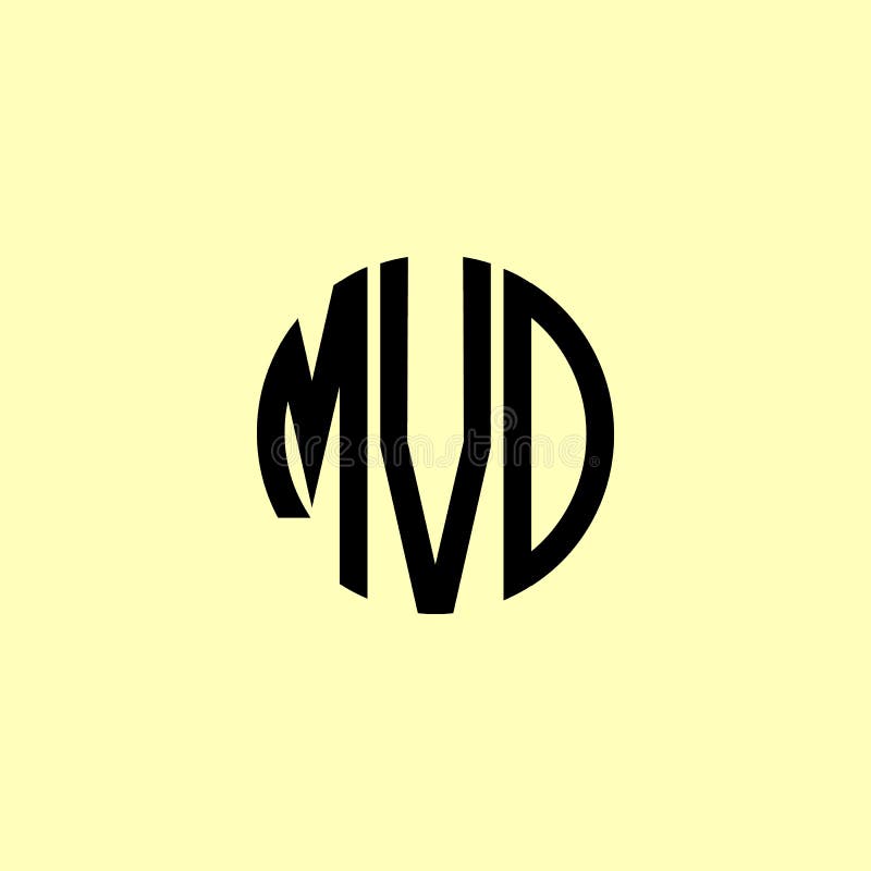 Creative Rounded Initial Letters MVD Logo Stock Vector - Illustration ...