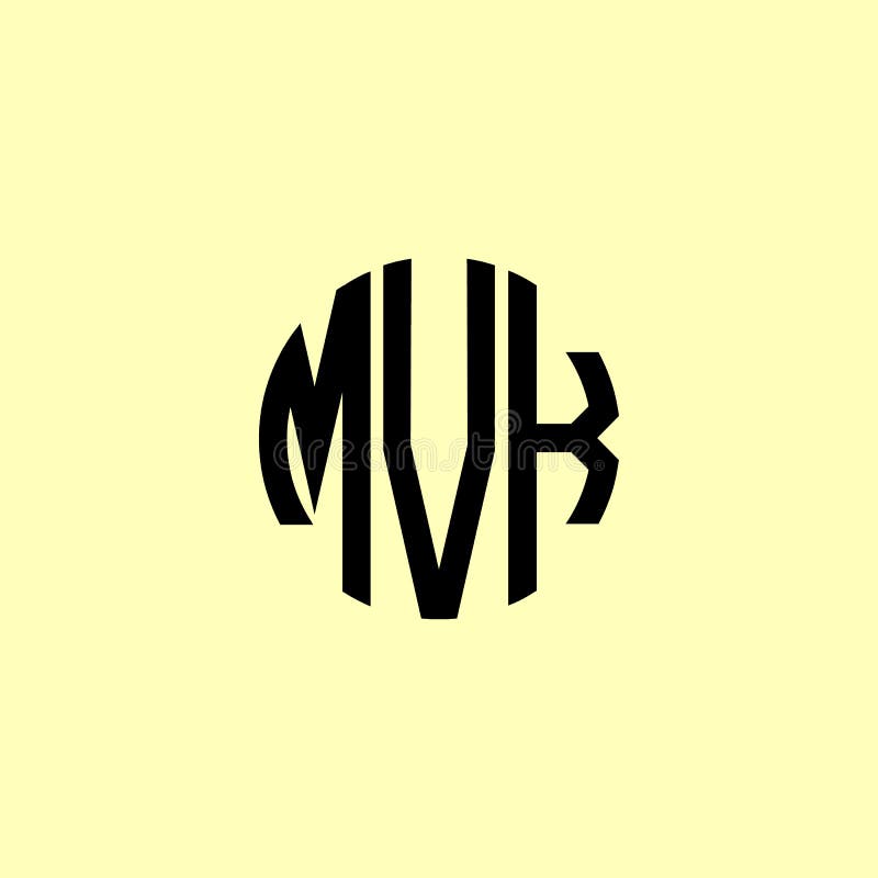 Creative Rounded Initial Letters MVK Logo Stock Vector - Illustration of creative, initial ...