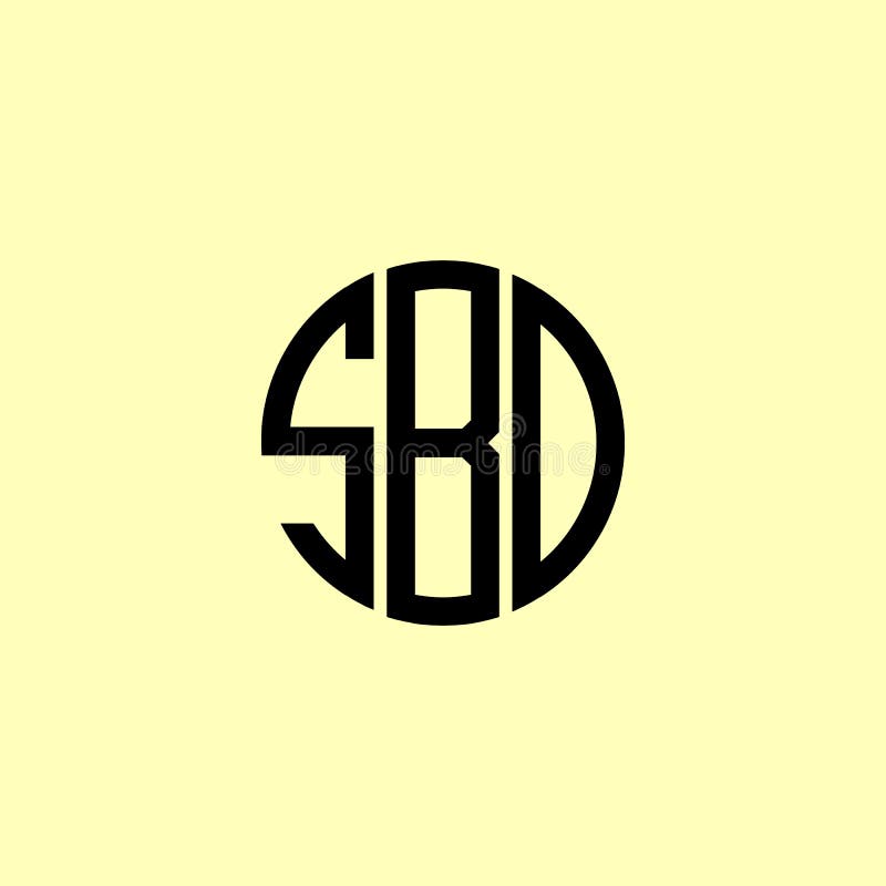Creative Rounded Initial Letters SBD Logo Stock Vector - Illustration ...