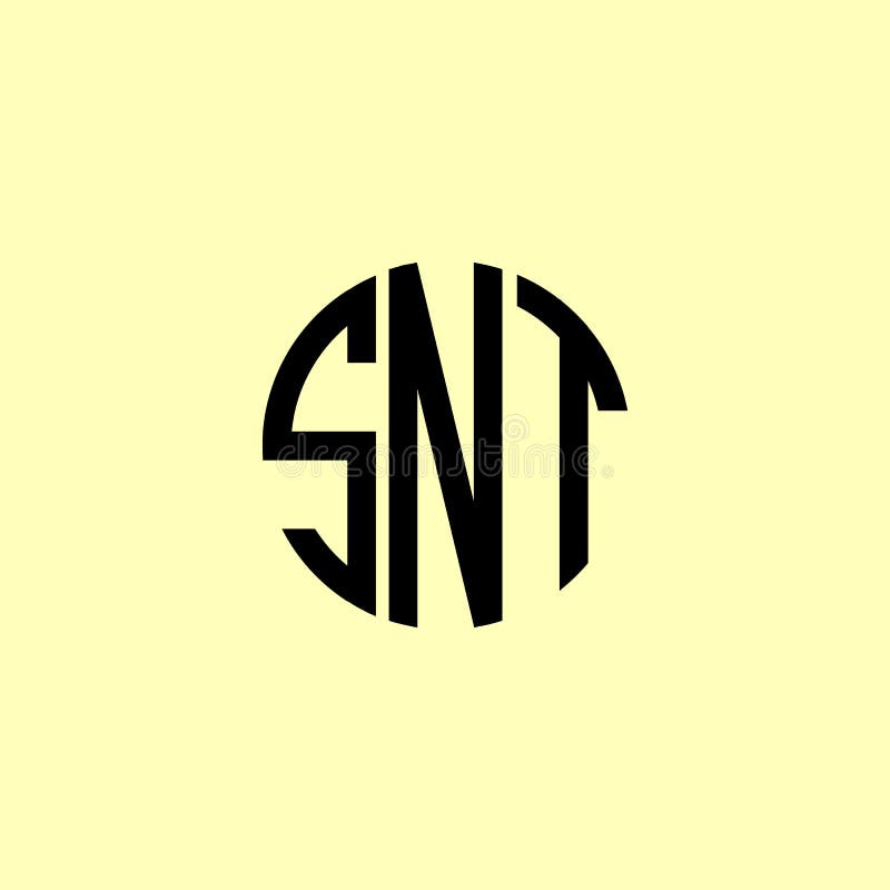 Creative Rounded Initial Letters SNT Logo Stock Vector - Illustration ...