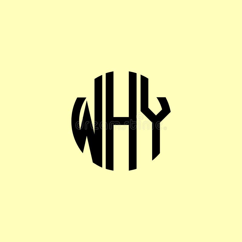 Creative Rounded Initial Letters WHY Logo Stock Vector - Illustration ...