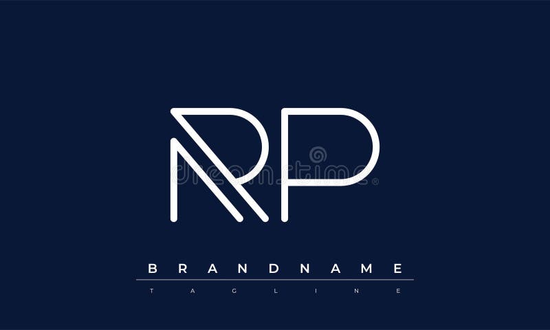 Creative RP Letter Initial Logo Vector Image Stock Vector ...