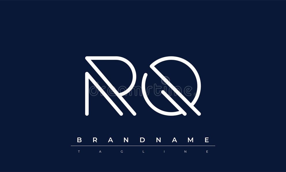 Creative RQ Letter Initial Logo Vector Image Stock Vector ...