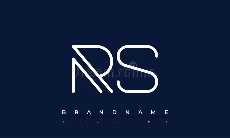 Creative RS Letter Initial Logo Vector Image Stock Vector ...