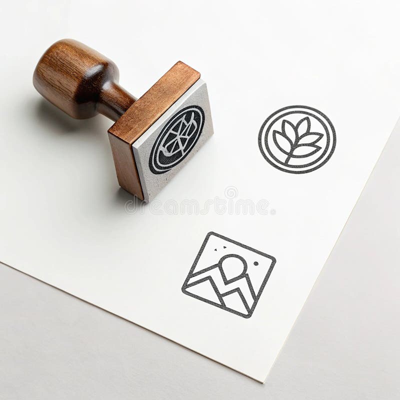 Creative Rubber Stamp Set for Crafting Stock Illustration ...