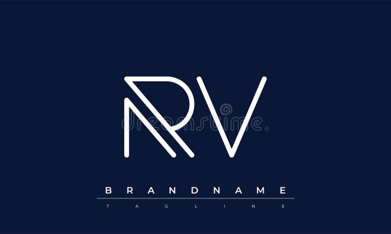 Creative RV Letter Initial Logo Vector Image Stock Vector ...