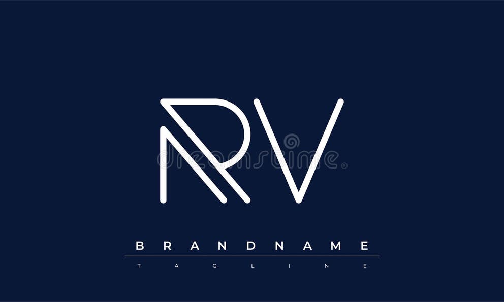Creative RV Letter Initial Logo Vector Image Stock Vector ...