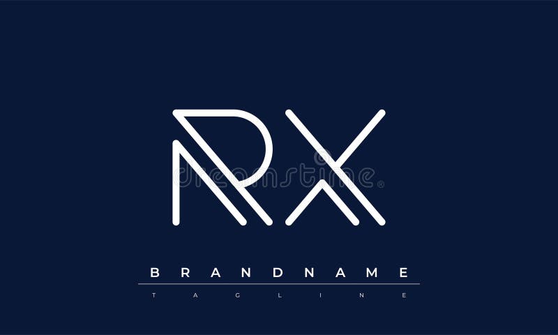 Creative RX Letter Initial Logo Vector Image Stock Vector ...