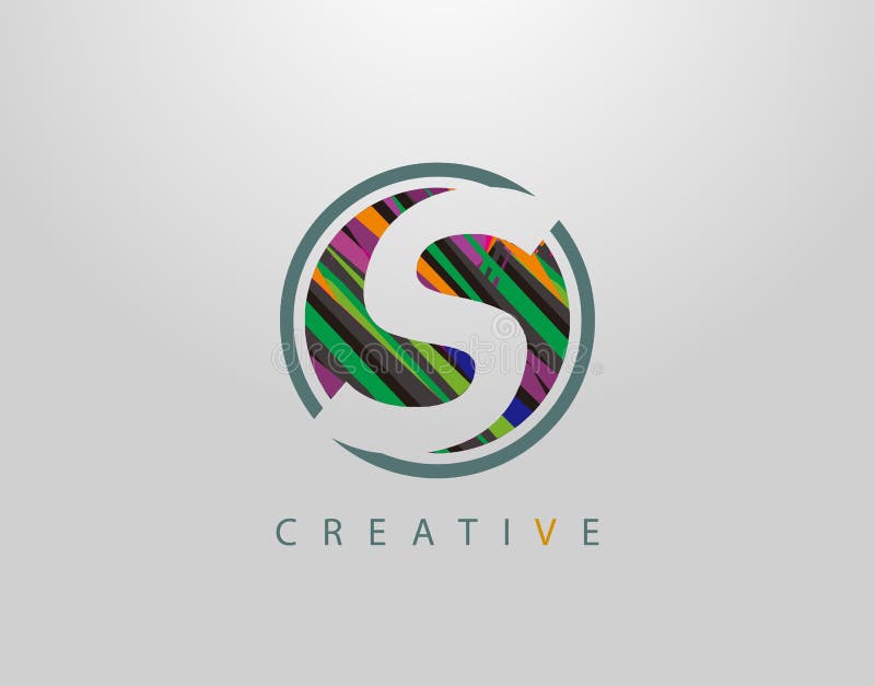 Creative S Letter Logo. Modern Abstract Circle Geometric Initial S Icon ...
