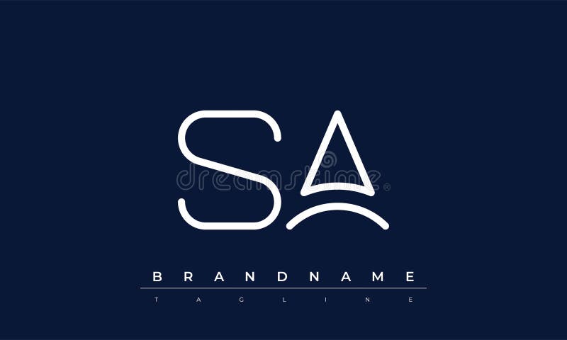 Creative SA Letter Initial Logo Vector Image Stock Vector ...