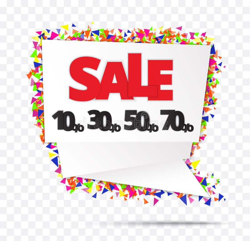 Creative Sale Tag or Paper Banner Abstract Explosion Colorful Stock ...