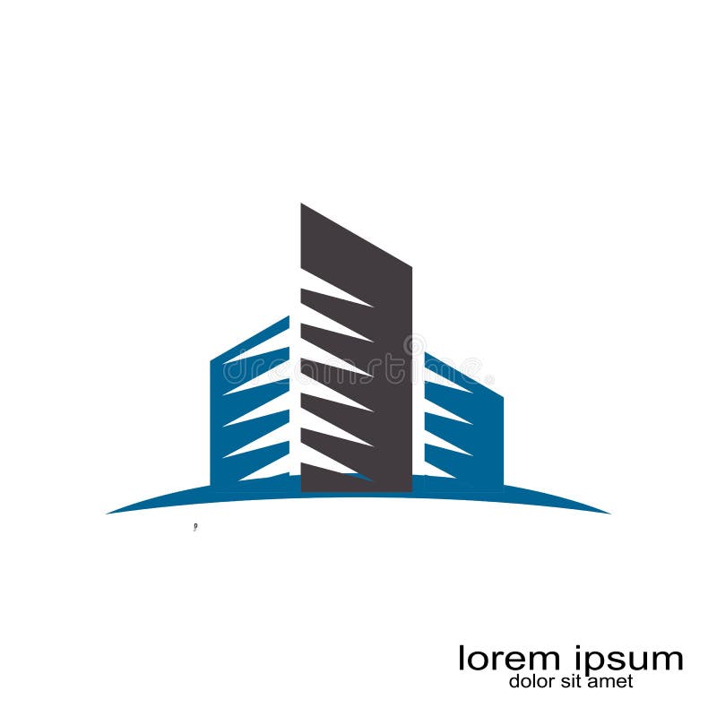 Building Business Logo Design Stock Vector - Illustration of flat ...