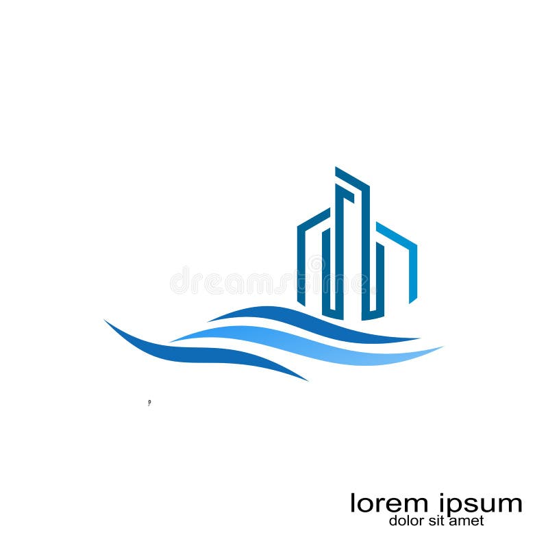 Building Business Logo Design Stock Vector - Illustration of icon ...