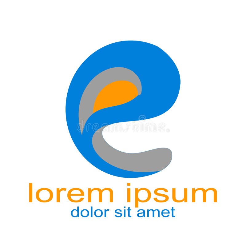 Letter E Logo Graphic Resource Stock Vector - Illustration of line ...