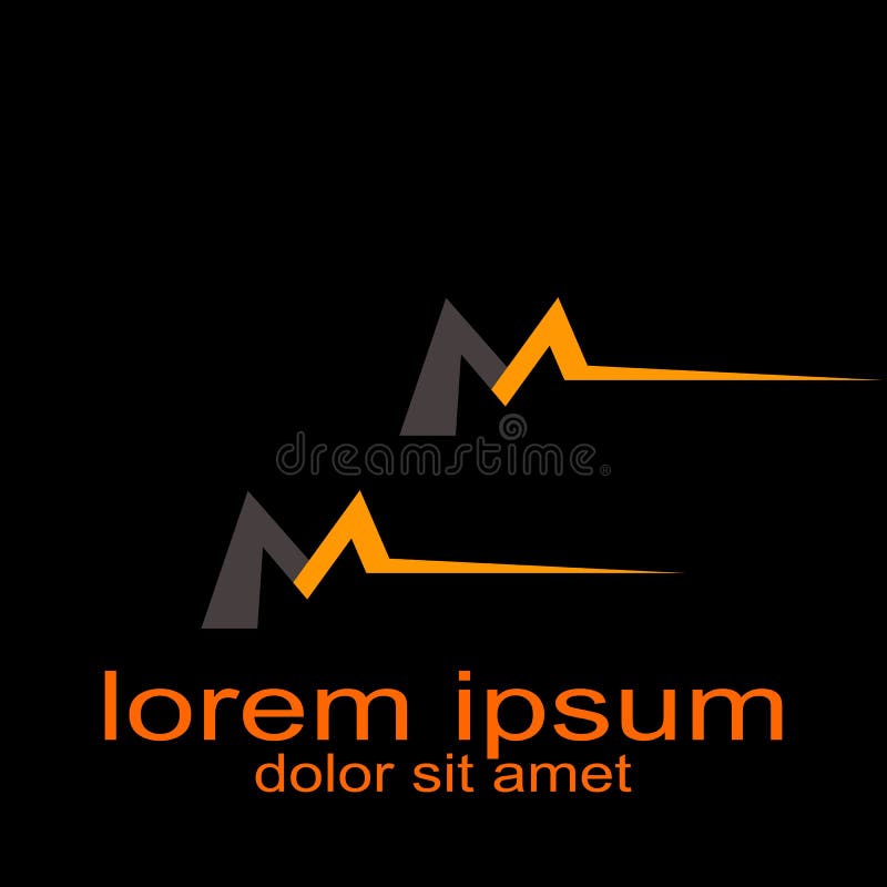 Creative Design Round Letter M Logo Graphic Resource Stock Vector ...