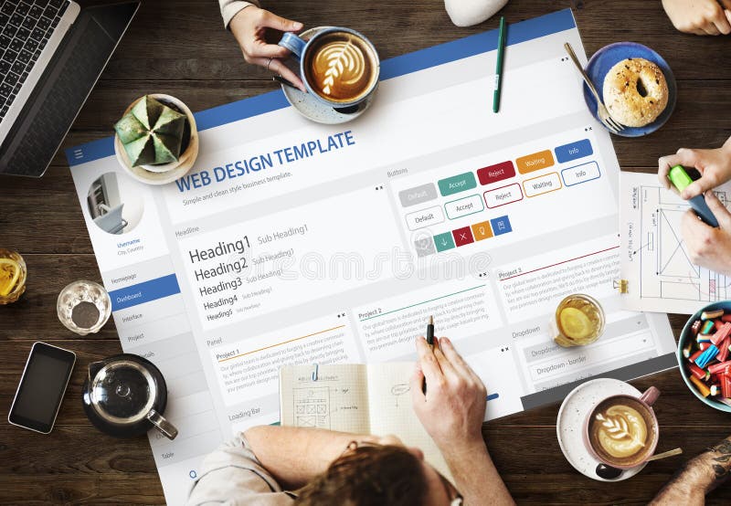 Creative Sample Website Design Template Concept Stock Photo - Image of ...