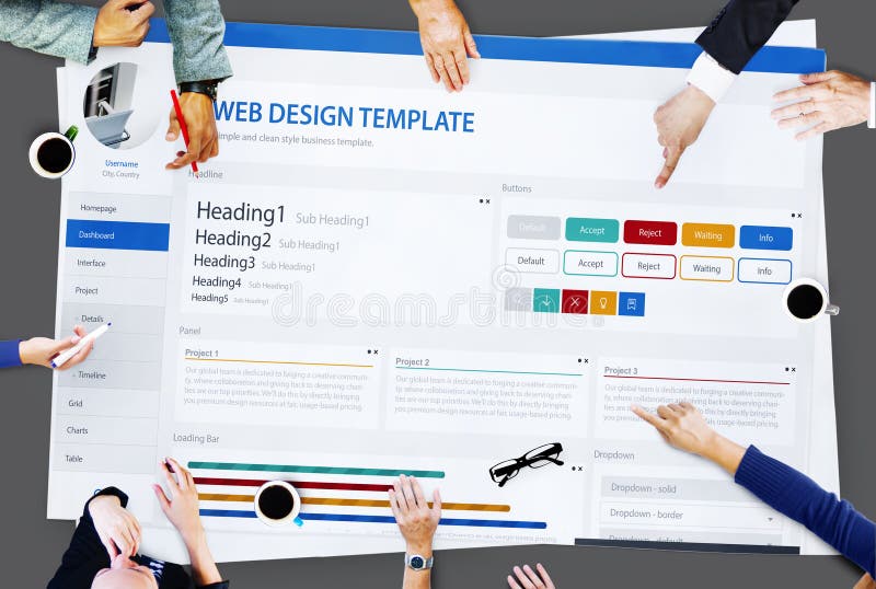 Creative Sample Website Design Template Concept Stock Image - Image of ...