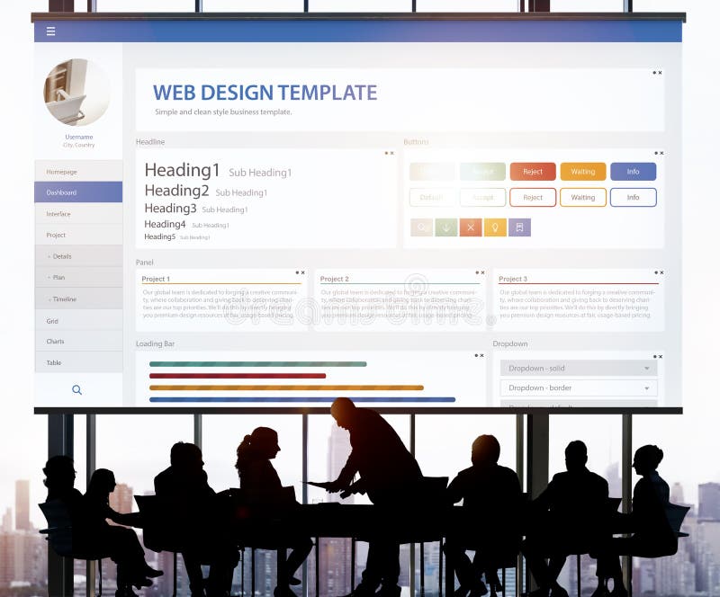 Creative Sample Website Design Template Concept Stock Photo - Image of ...