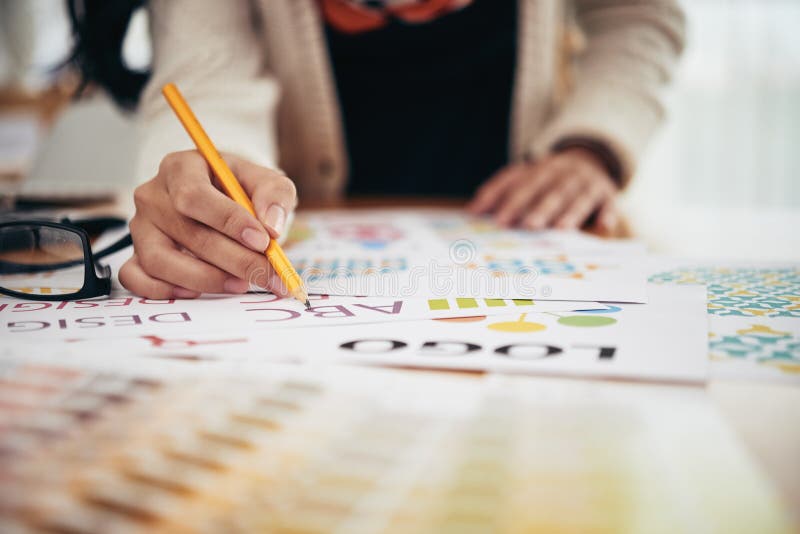 Creative samples stock image. Image of office, designer - 73354963