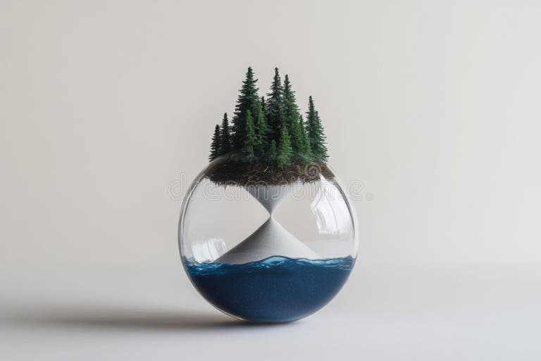 Creative Sand Timer Blends Forest and Ocean Elements, Showcasing ...