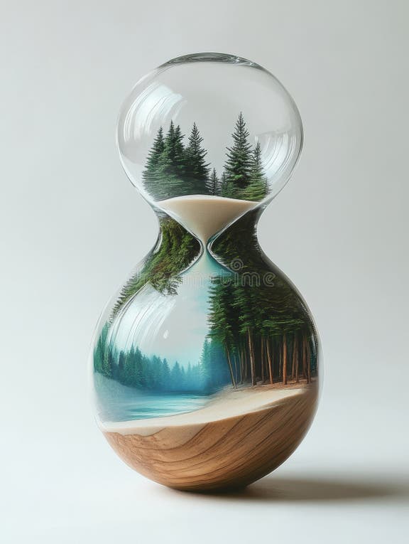 Creative Sand Timer Showcases a Forest Top and Ocean Bottom ...