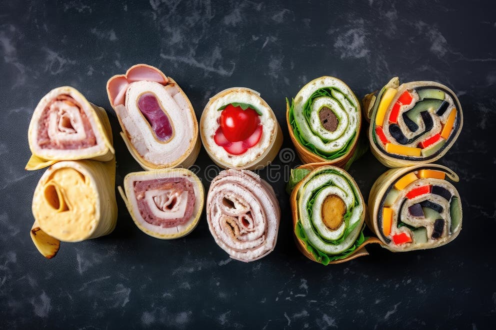 Creative Sandwich Roll-ups with Various Fillings, Shapes, and Textures ...