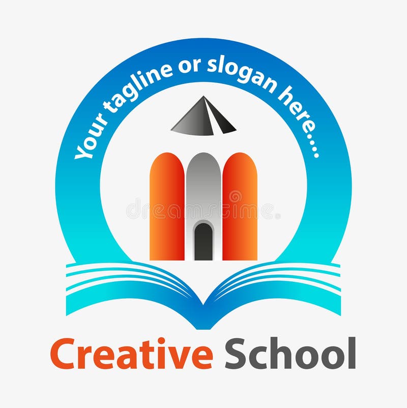 Creative school design stock vector. Illustration of concept - 55559248