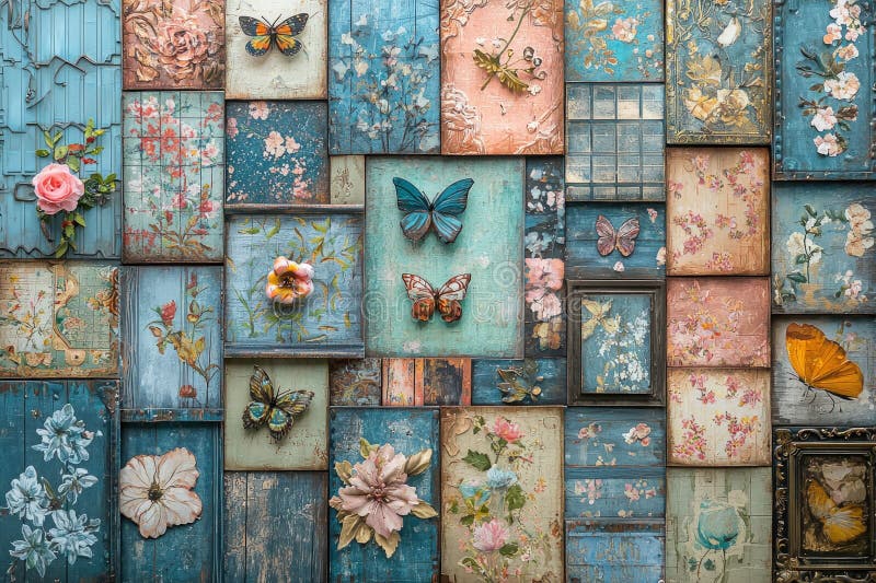 A Creative Scrapbook Background Filled with Colorful Designs and ...