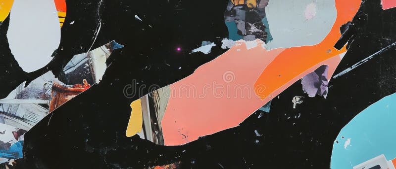 Creative Scrapbook Collage with Contrasting Shades and Textures Crafted ...