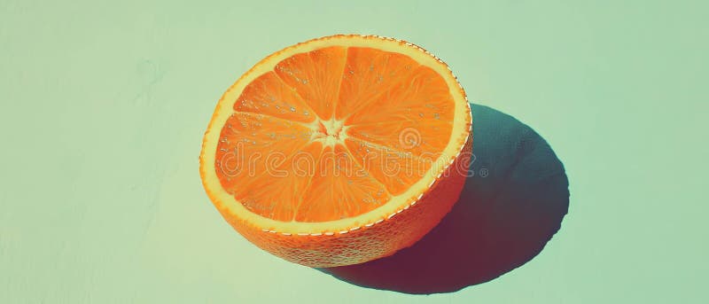 Creative Scrapbook Design Featuring a Halved Orange with Thread Details ...