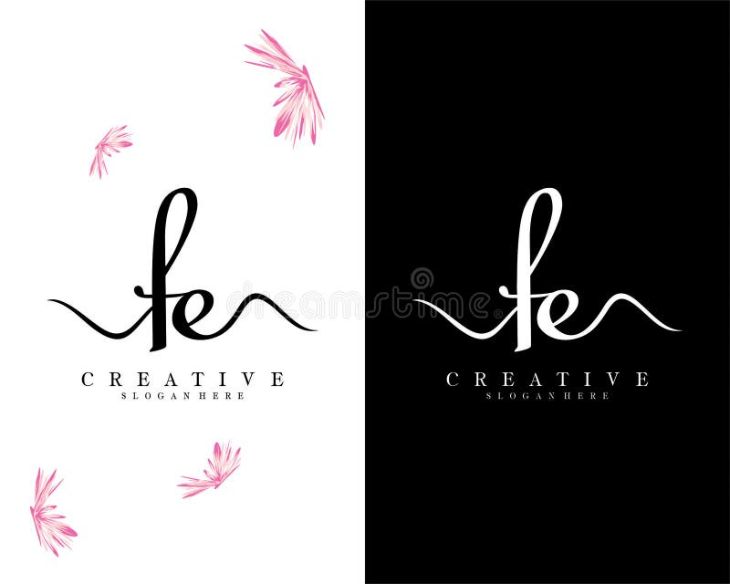 Creative Script Letter Fe, Ef Logo Design Vector Stock Vector ...