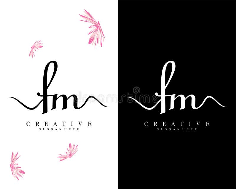 Letter MF Initial Logo Vector with Colorful Stock Vector - Illustration ...