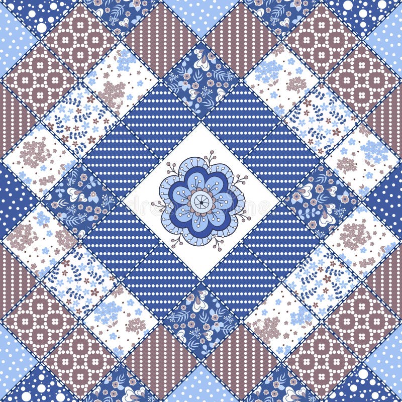Creative Seamless Patchwork Pattern Stock Vector Illustration Of