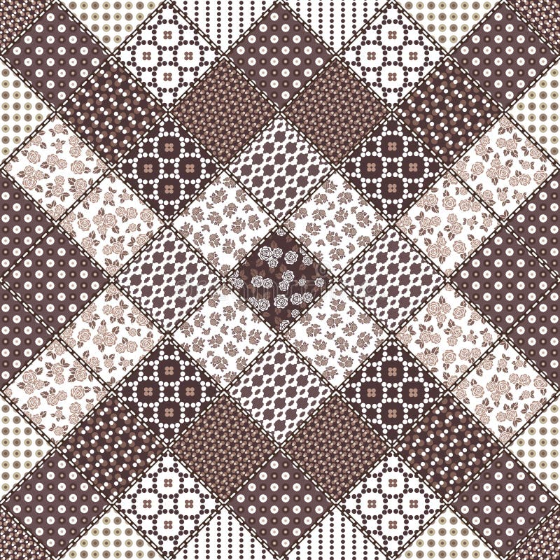 Creative Seamless Patchwork Pattern Stock Vector - Illustration of motley, ceramics: 66848196