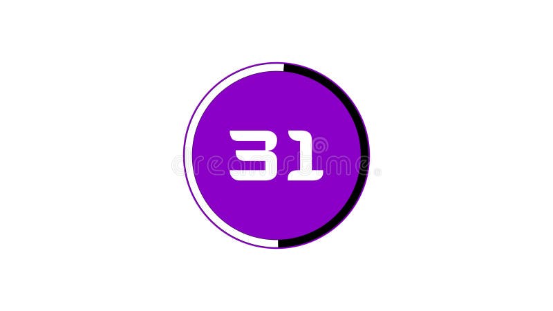 Creative 60 Seconds Countdown Timer with Loading White Color in Purple ...