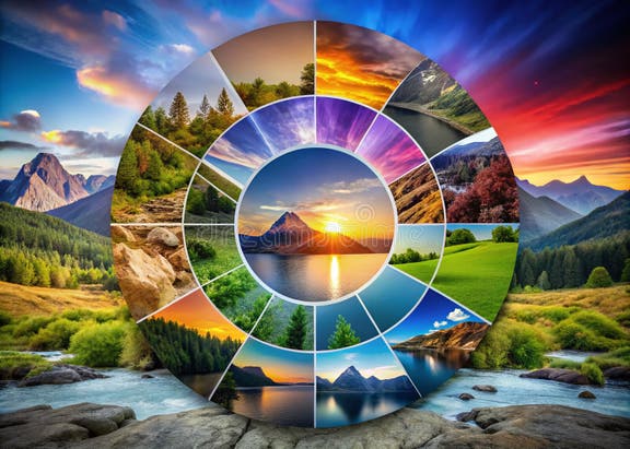 Creative 7Section Circle Chart Template for Business Presentations ...