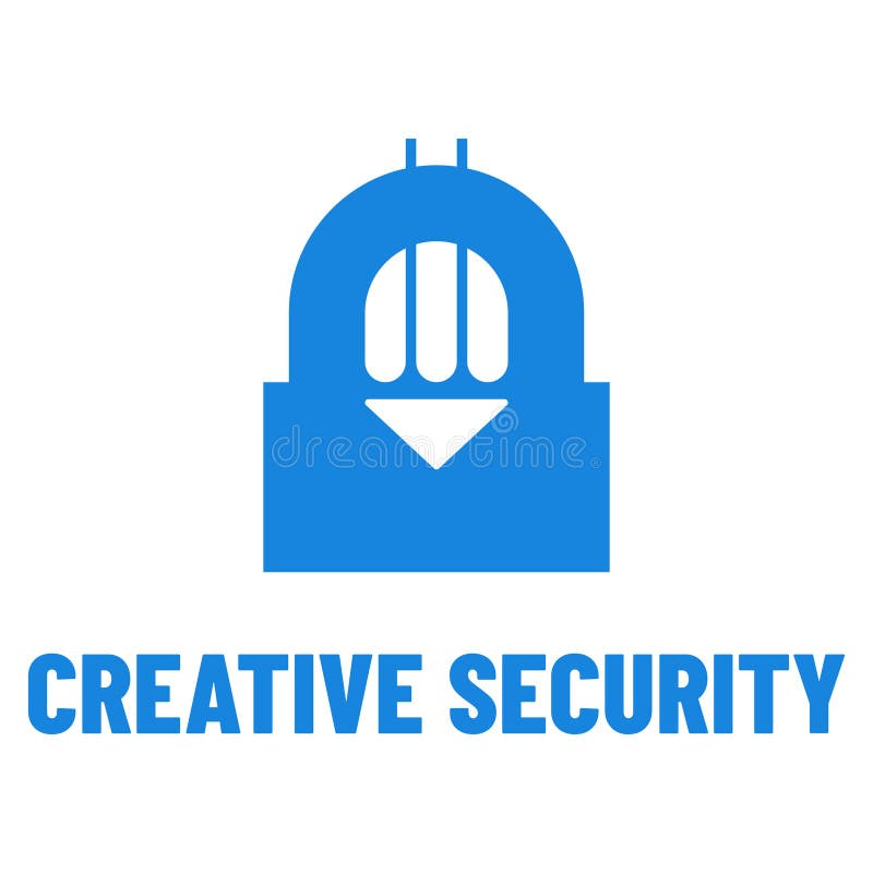 Creative Security Flat Minimalist Logo Design Stock Illustration ...