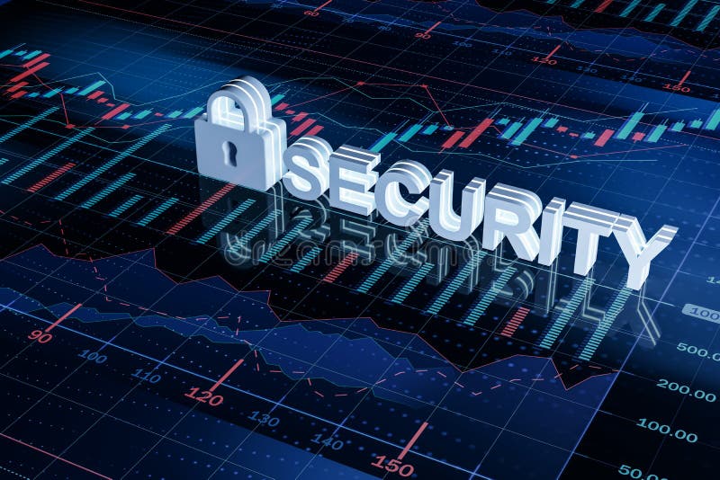 Creative Security Padlock on Forex Chart Wallpaper. Financial Growth ...