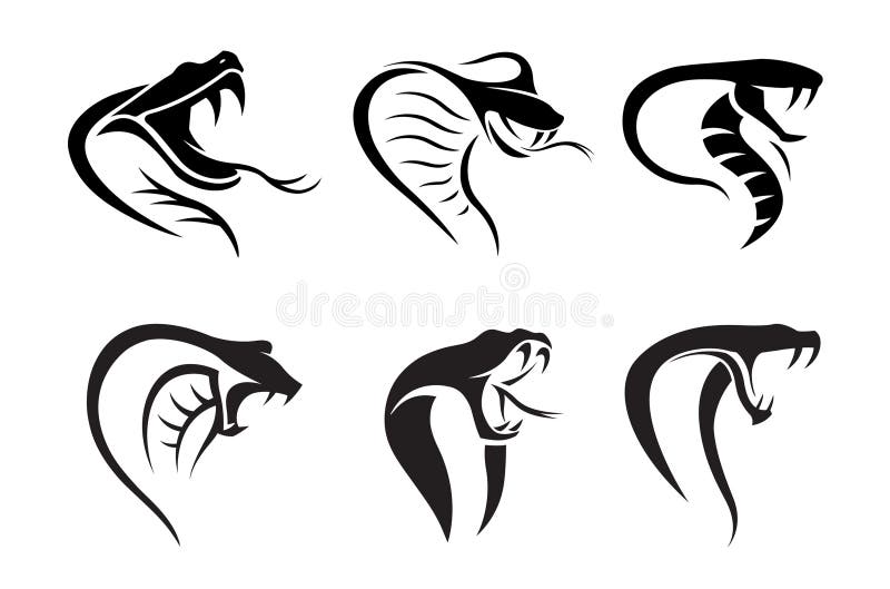 Creative Serpent Cobra Head Collection Set Logo Design Vector Stock ...