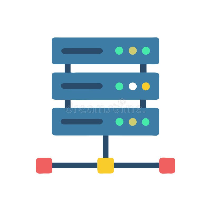 Creative Server Icon Representation Stock Illustration - Illustration ...