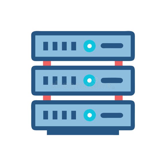 Creative Server Rack Icon Representation Stock Vector - Illustration of ...