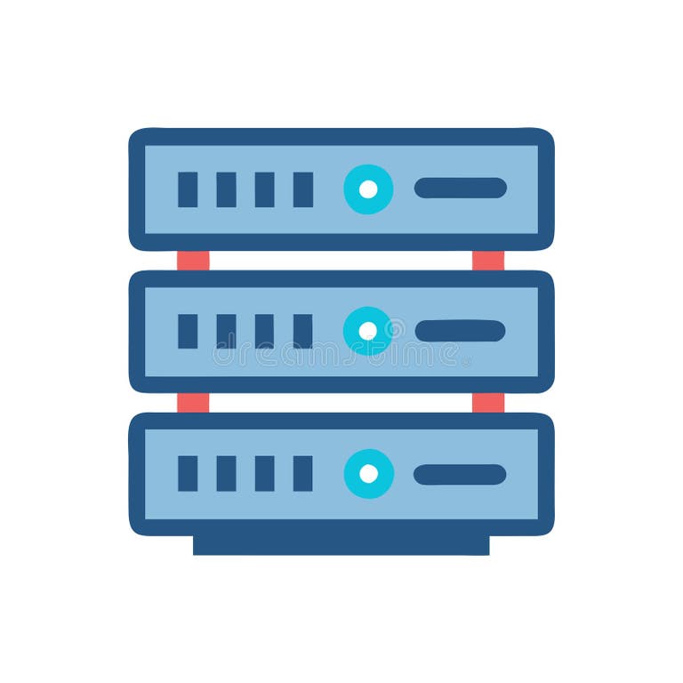 Creative Server Rack Icon Representation Stock Vector - Illustration of ...