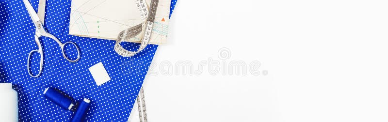 Creative Sewing Background, Top View. Red, Burgundy Lace Fabric Stock ...