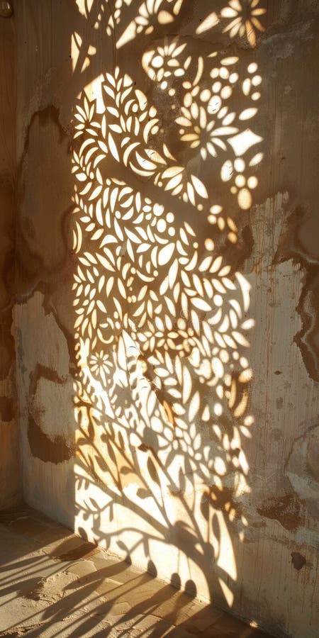 Creative Shadow Pattern on Wall Stock Illustration - Illustration of ...